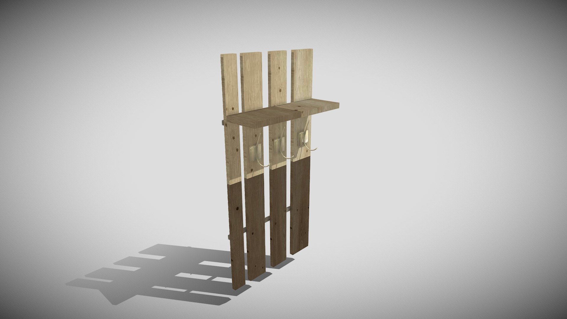 Wood hanger (model 1) - Download Free 3D model by Stas Gunko ...