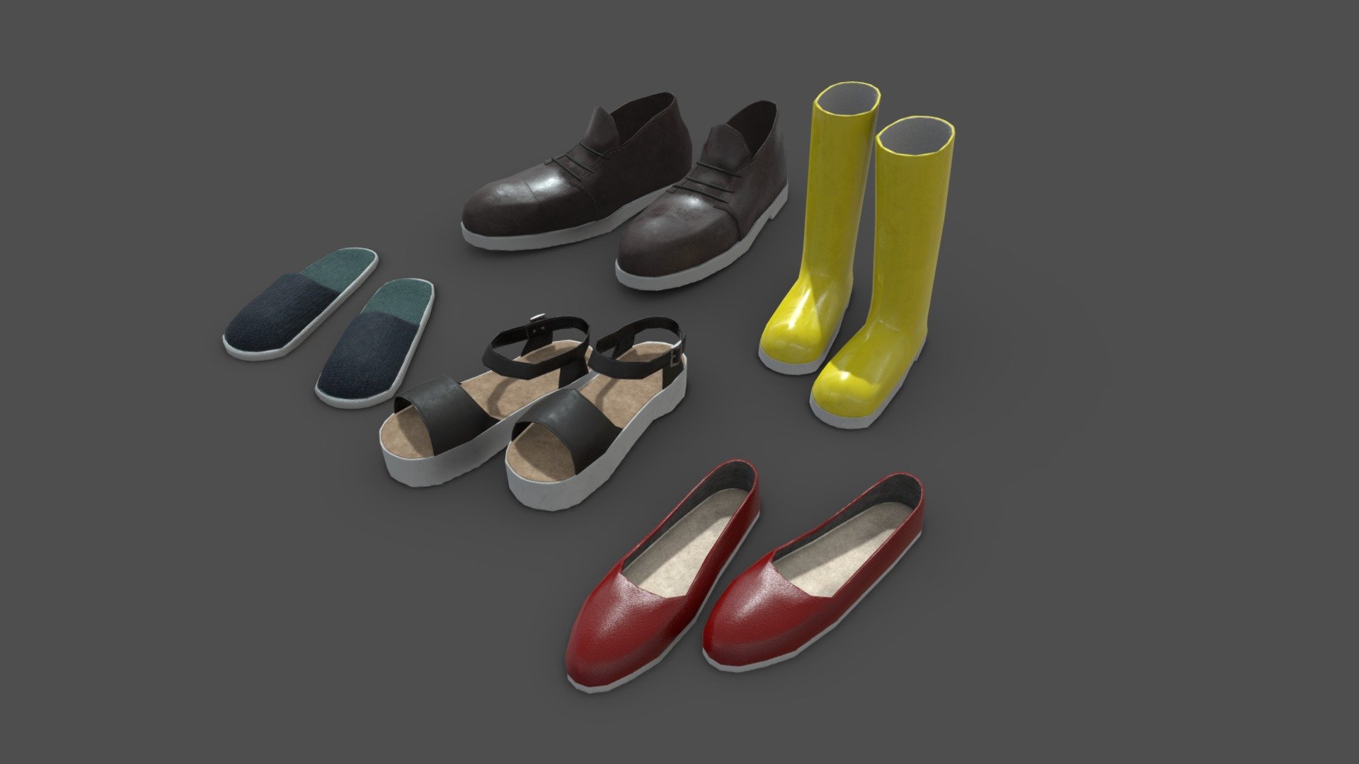 Low Poly Shoes | Game Assets - Buy Royalty Free 3D model by PropDrop ...