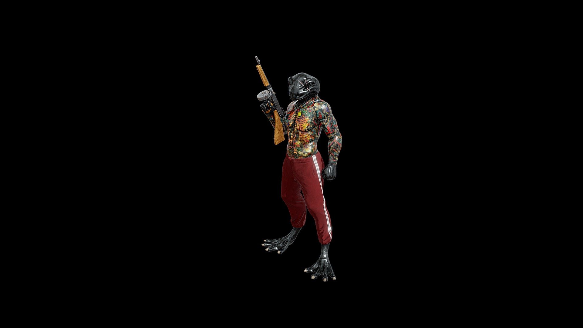 Cyber Frogs (black) - 3D model by UnrealAssets.io (@metacaptain ...