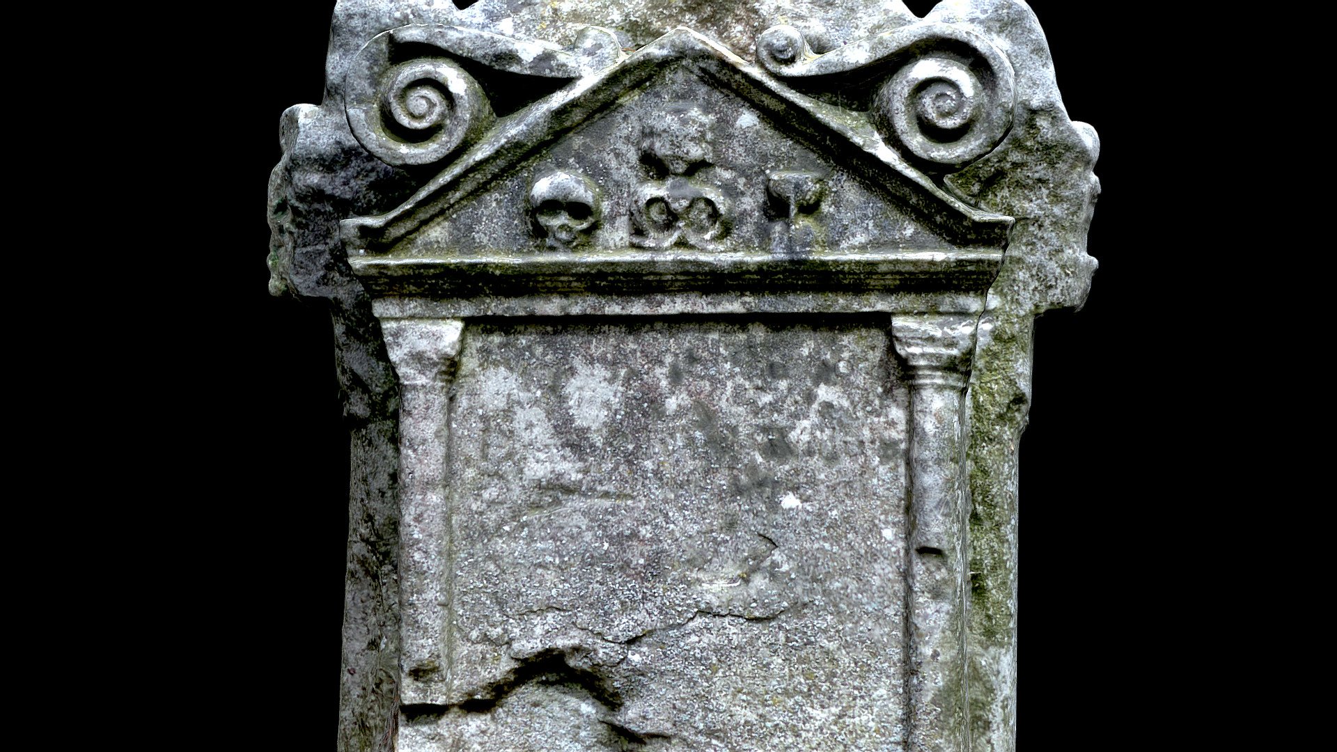 Skull hourglass grave, Holy Trinity, Millbrook - 3D model by Kenneth ...
