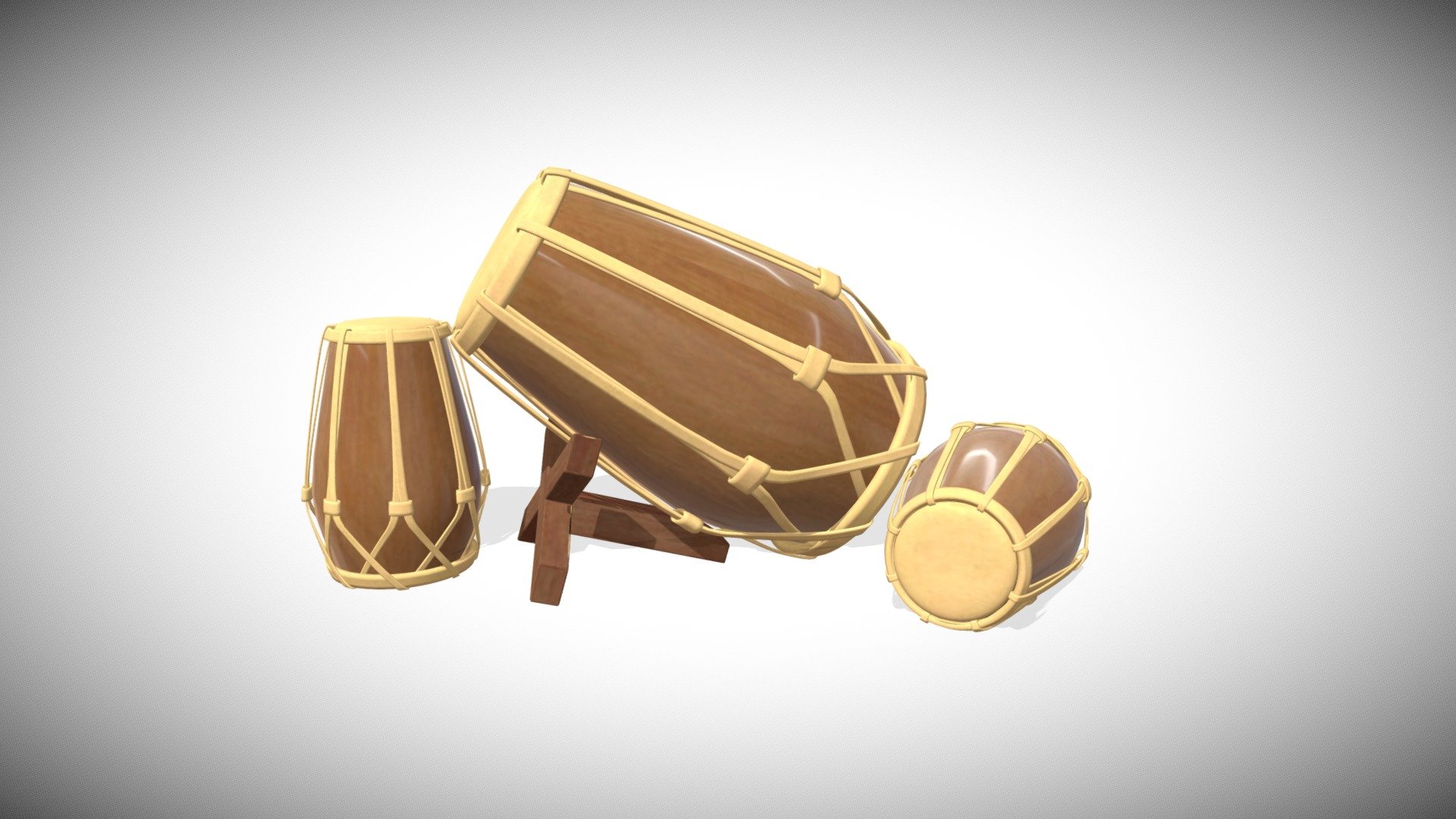Kendang OBJ FBX - 3D model by bon1991 [f3a934d] - Sketchfab