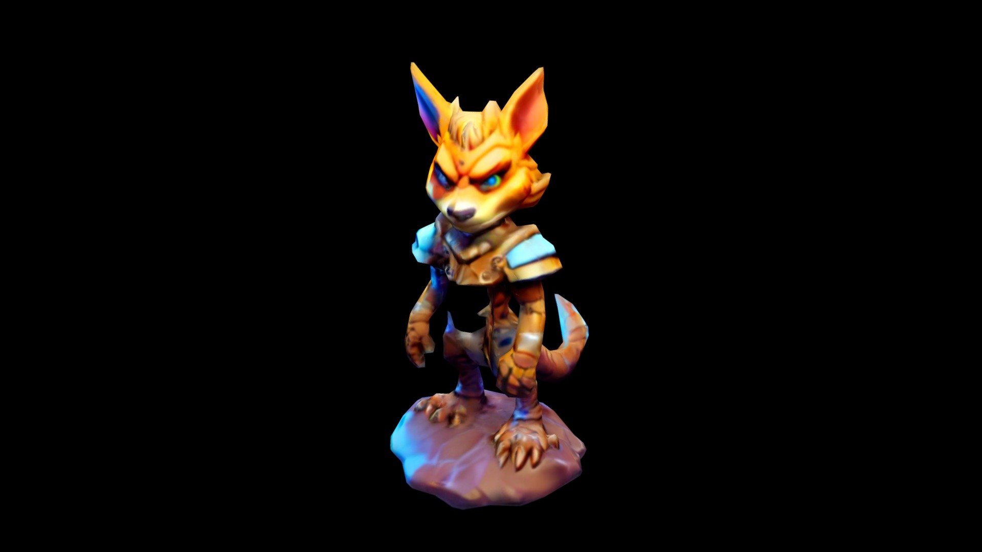 Whiskers the Electric Blue Felidae Action Figure - Download Free 3D ...