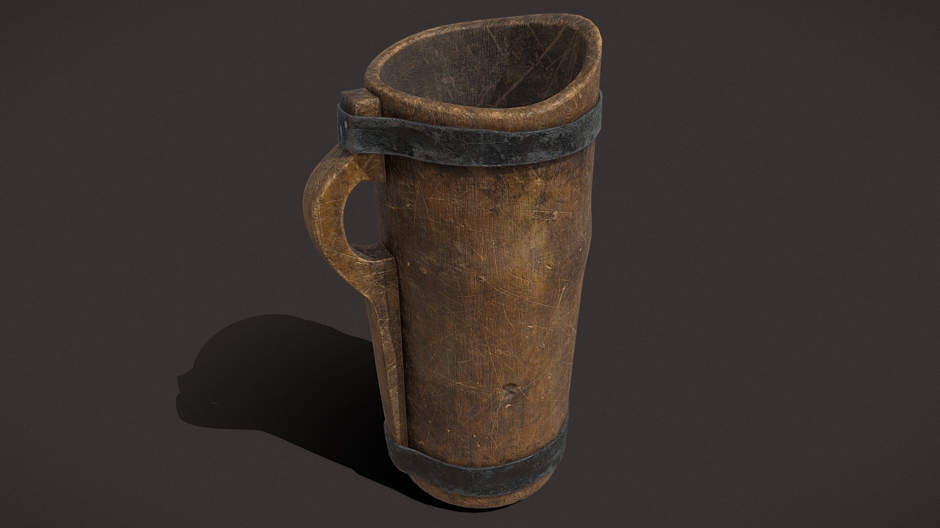 Rustic_Wooden_Beer_Pitcher - Buy Royalty Free 3D model by ...