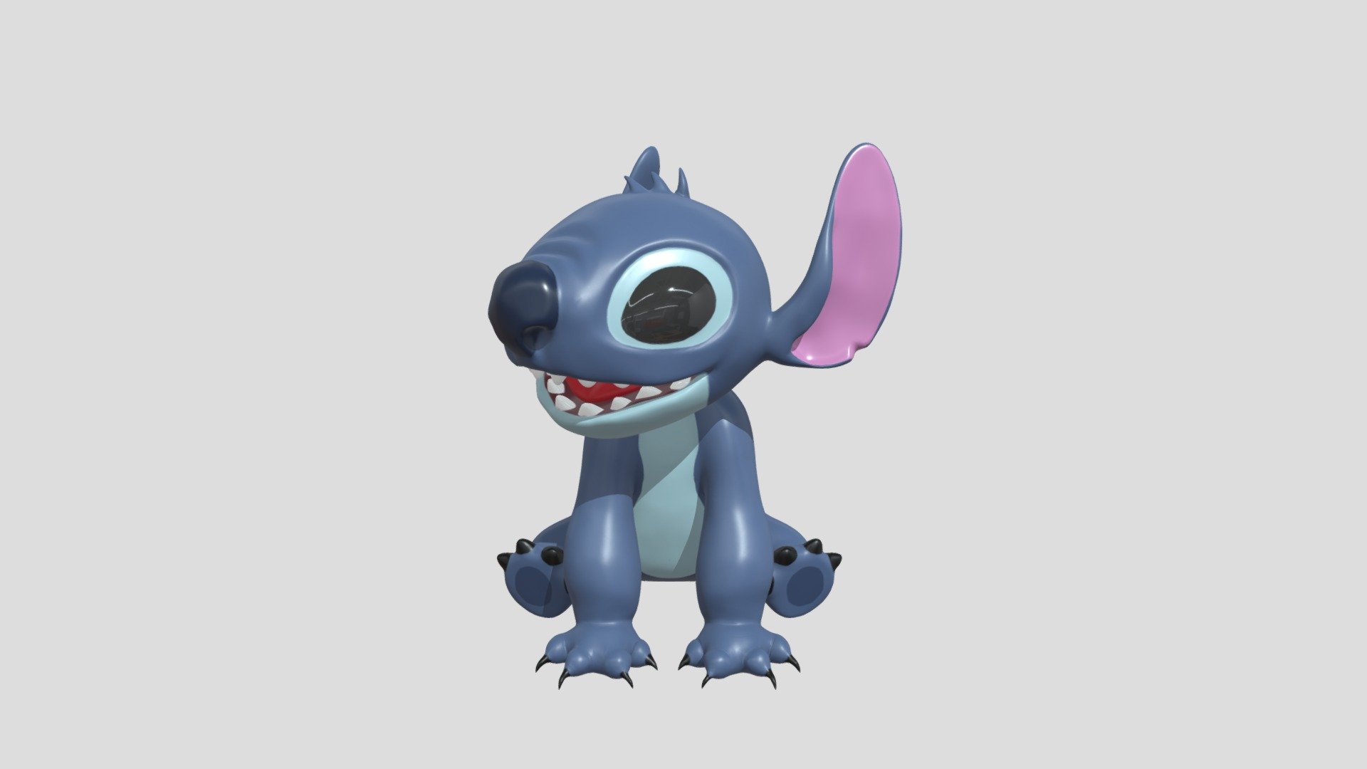 My Stitch (seated) - 3D model by ZaidP6 [f3ae124] - Sketchfab