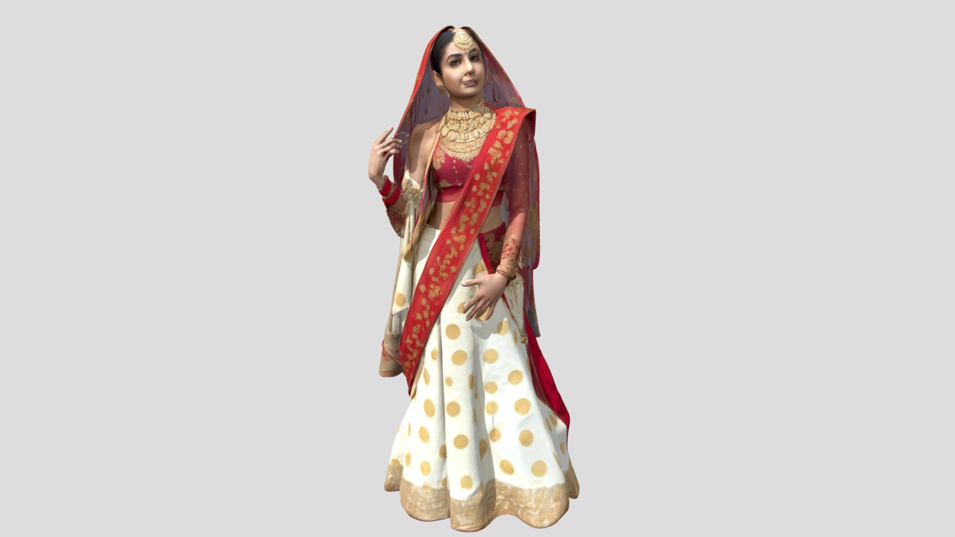 India – Lehenga or Saree - wedding dress - Download Free 3D model by ...