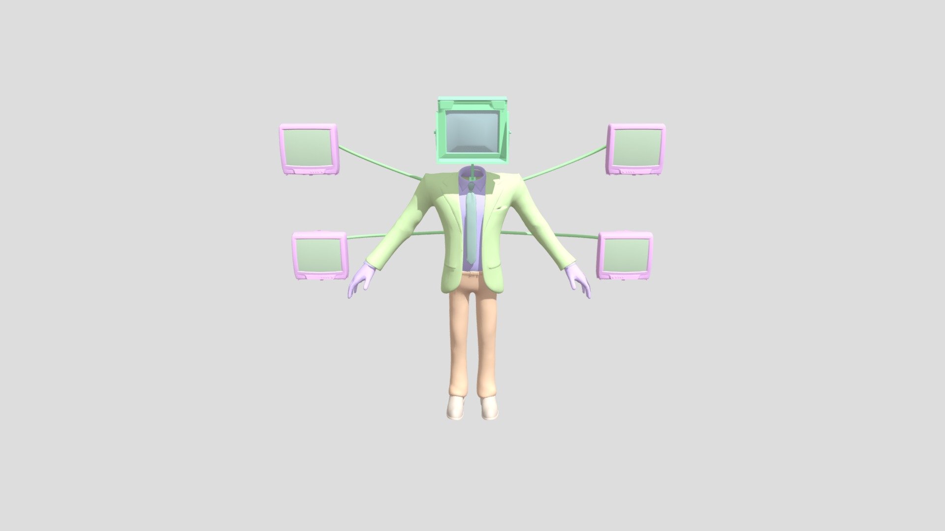 Medium TV Man - Download Free 3D model by pameYutube (@fairish.shop ...