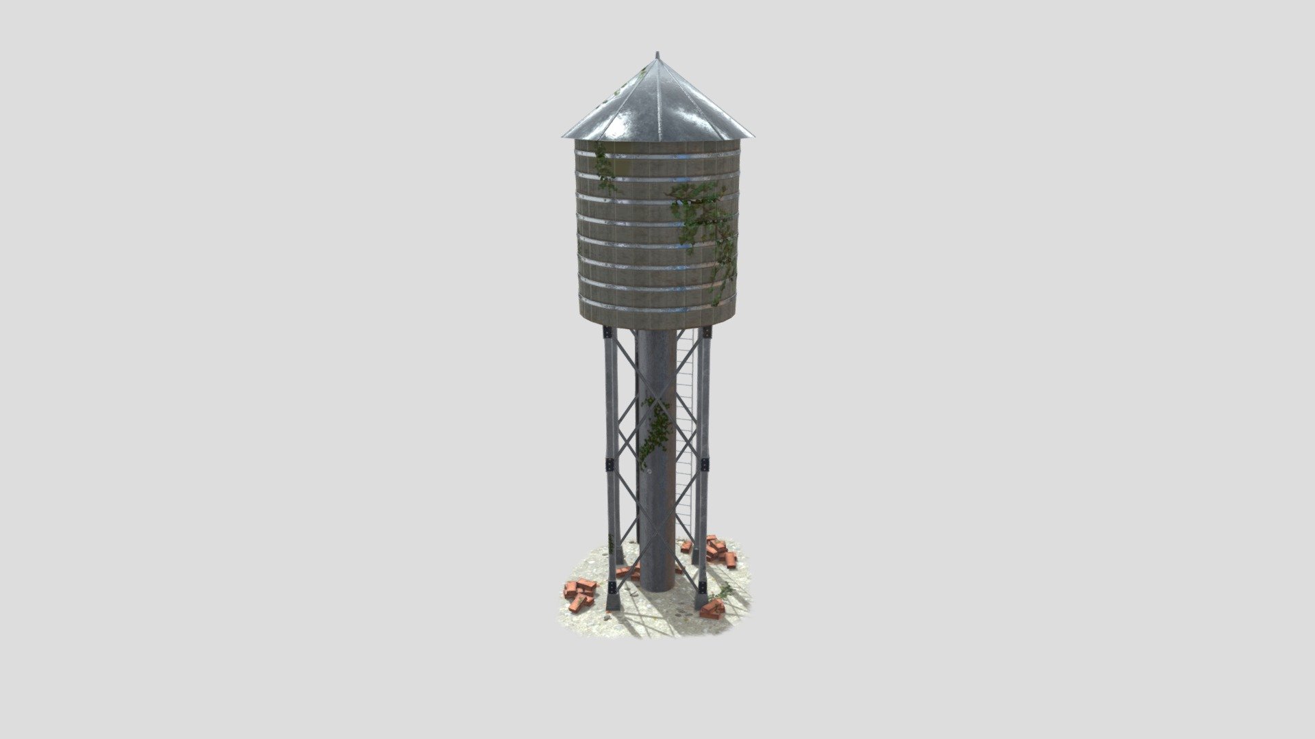 Water Tower - 3D model by sashass20062727 [f3afca6] - Sketchfab