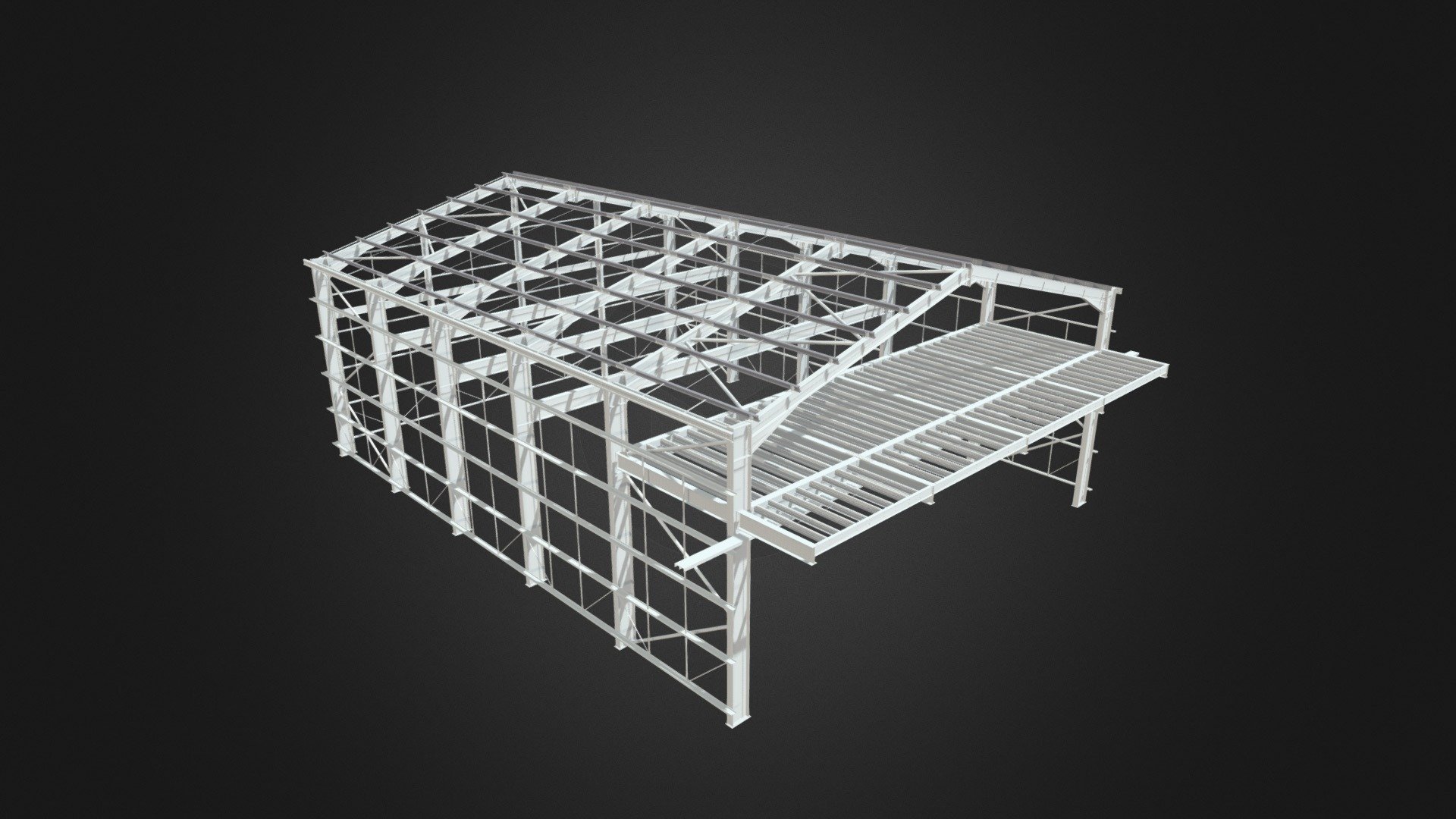 Aircraft Hangar - 3D model by Buts Construction (@SSD.Services ...