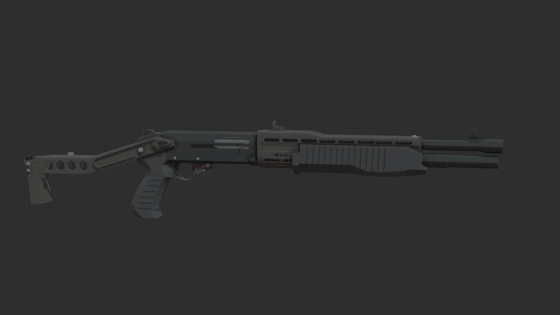 [Low Poly] Franchi Spas-12 - 3D model by ATAK (@FriendlyHoovy ...