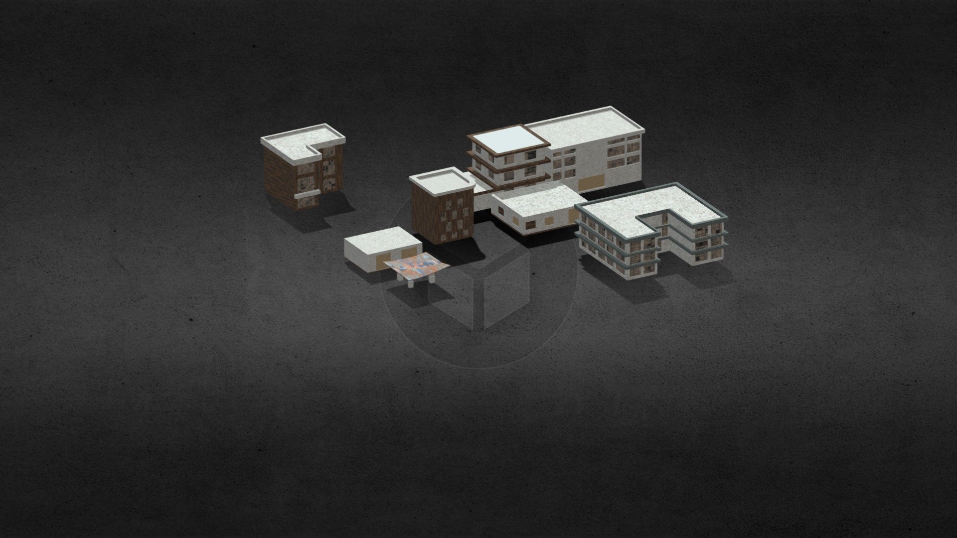 small buildings 2 - 3D model by 19151293 [f3b47c3] - Sketchfab