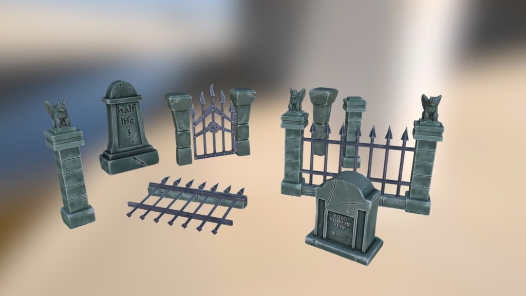 Cemetery props. Part 05 - 3D model by RicochetWitcher [f3b48a2] - Sketchfab