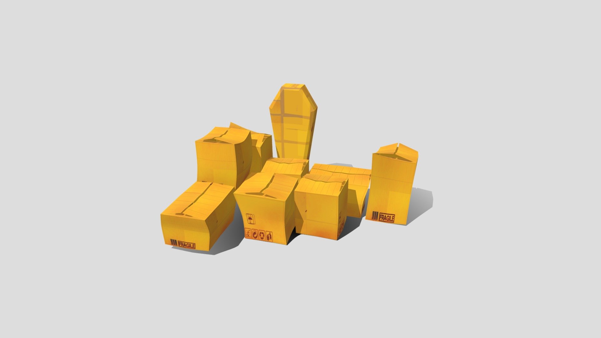 Stylized Boxes - 3D model by samv [f3b5595] - Sketchfab
