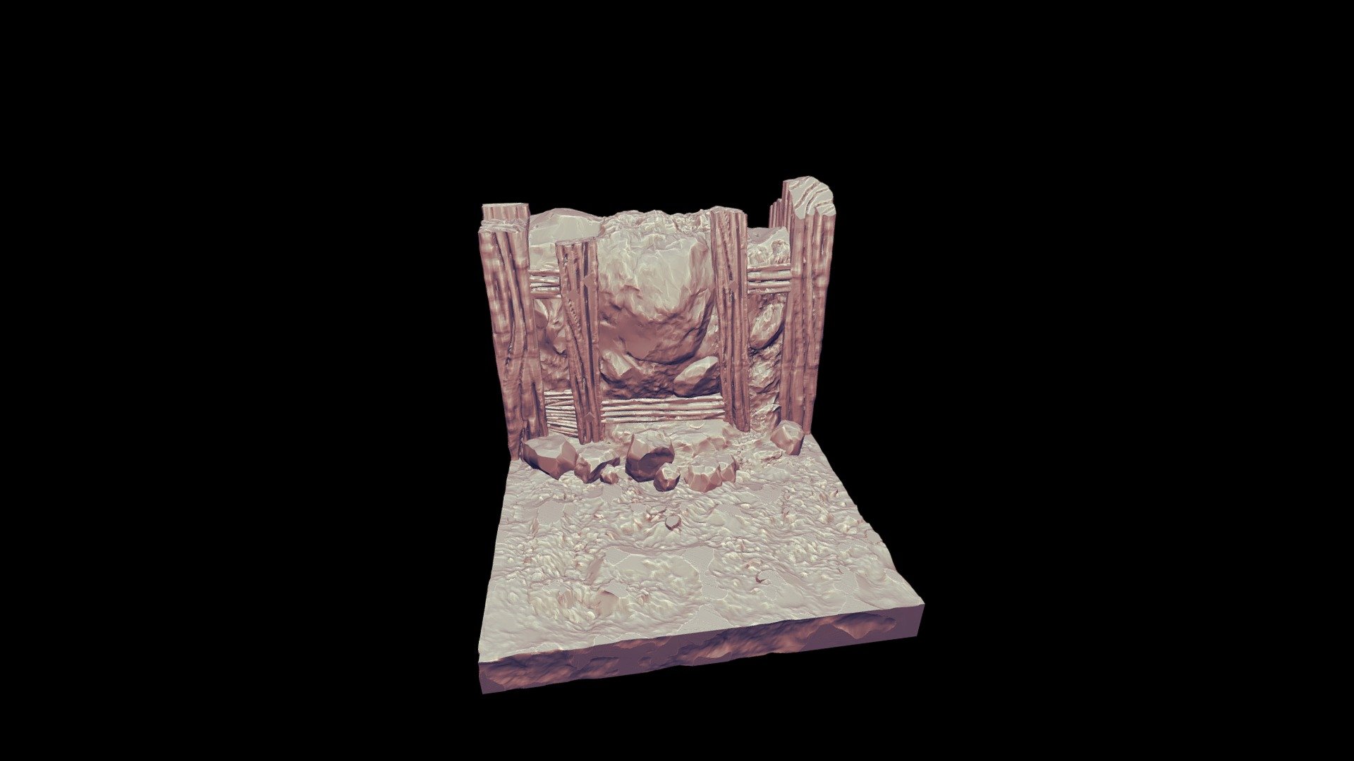 Mine_Wall_A - 3D model by My_Dungeon [f3b80d0] - Sketchfab