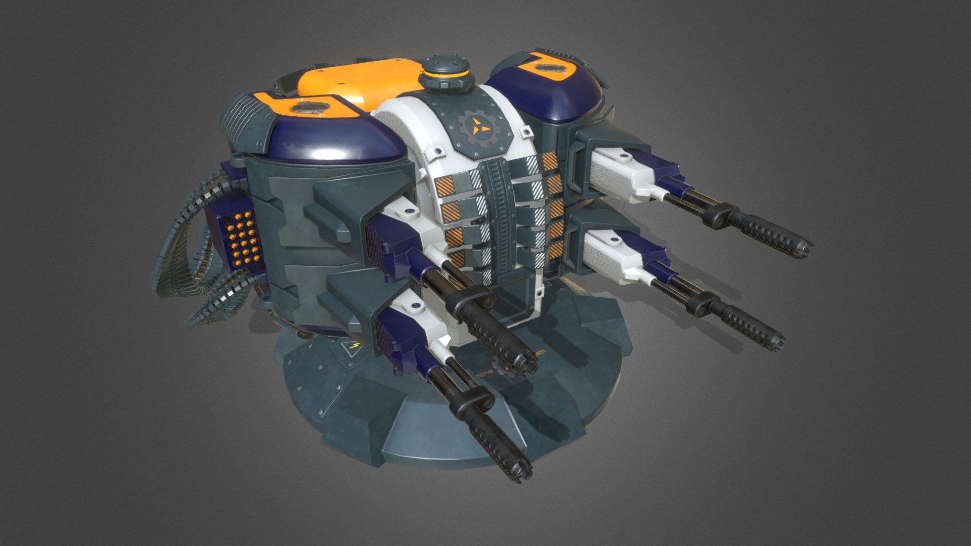 Sci-fi Turret - 3D model by Konstantin (@Kolchanov) [f3b8949] - Sketchfab