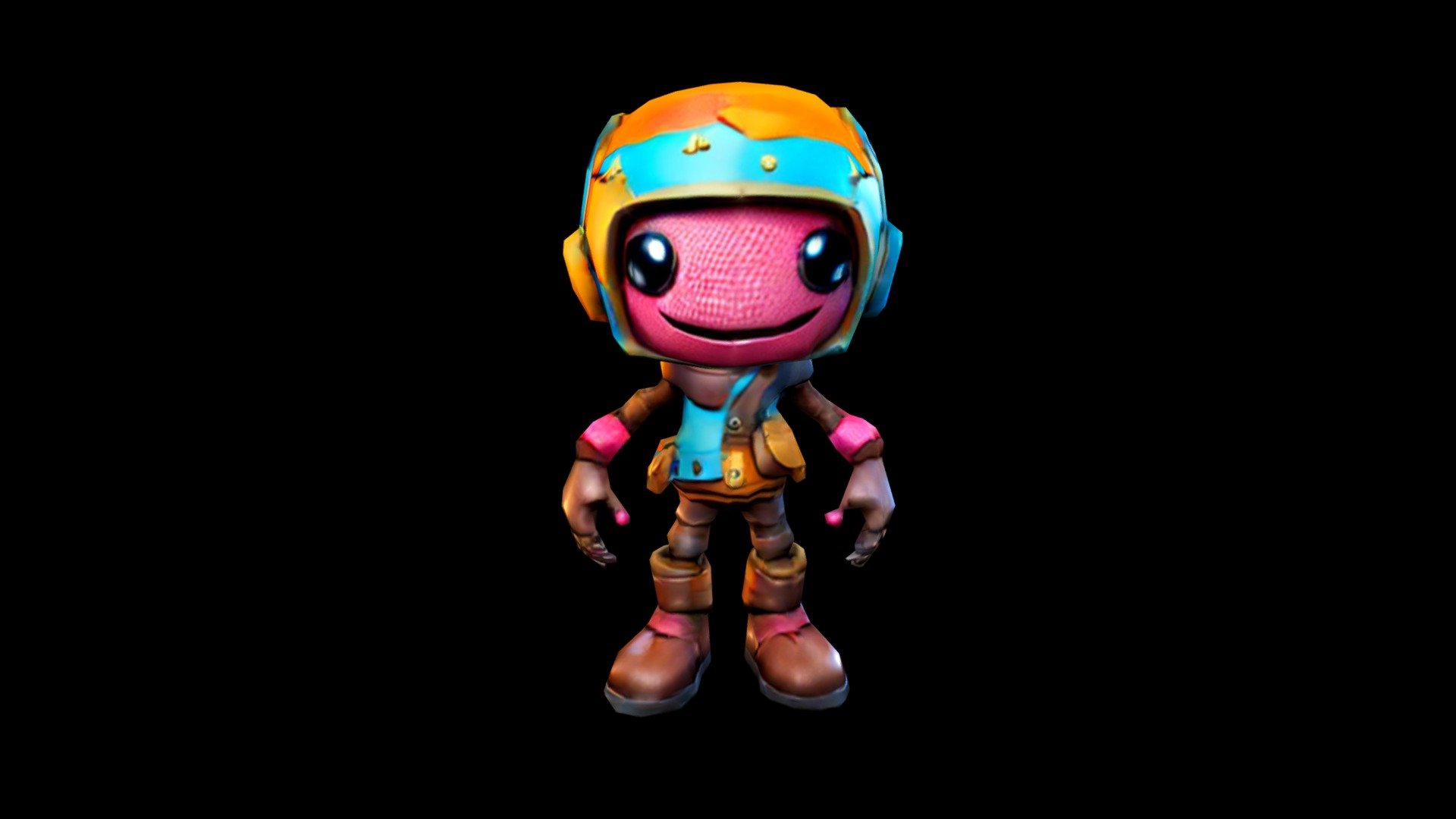 "Multicolored robot figurine with punk rock aest - Download Free 3D ...