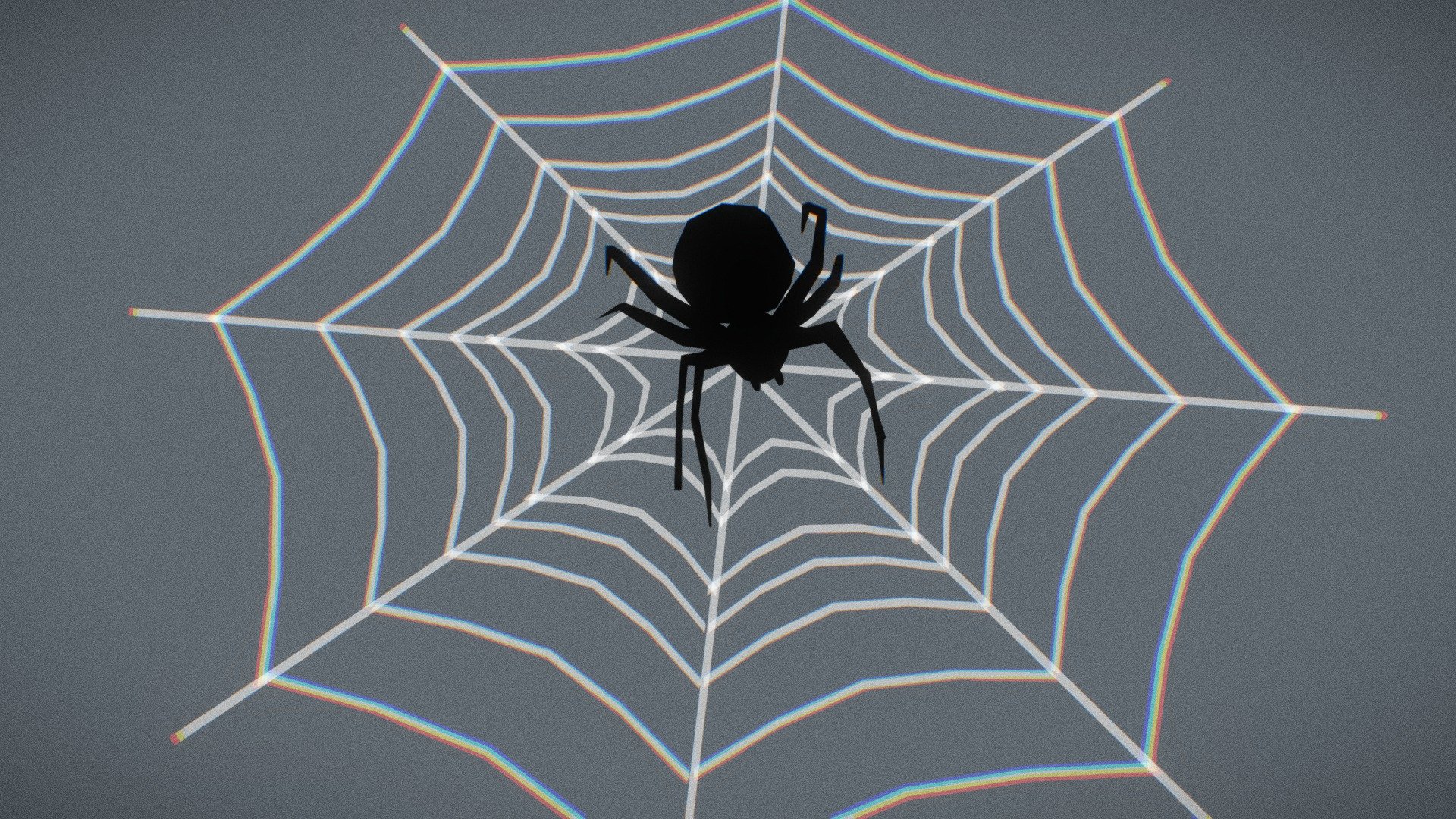 Plain low-poly spider on web - Buy Royalty Free 3D model by Zen ...
