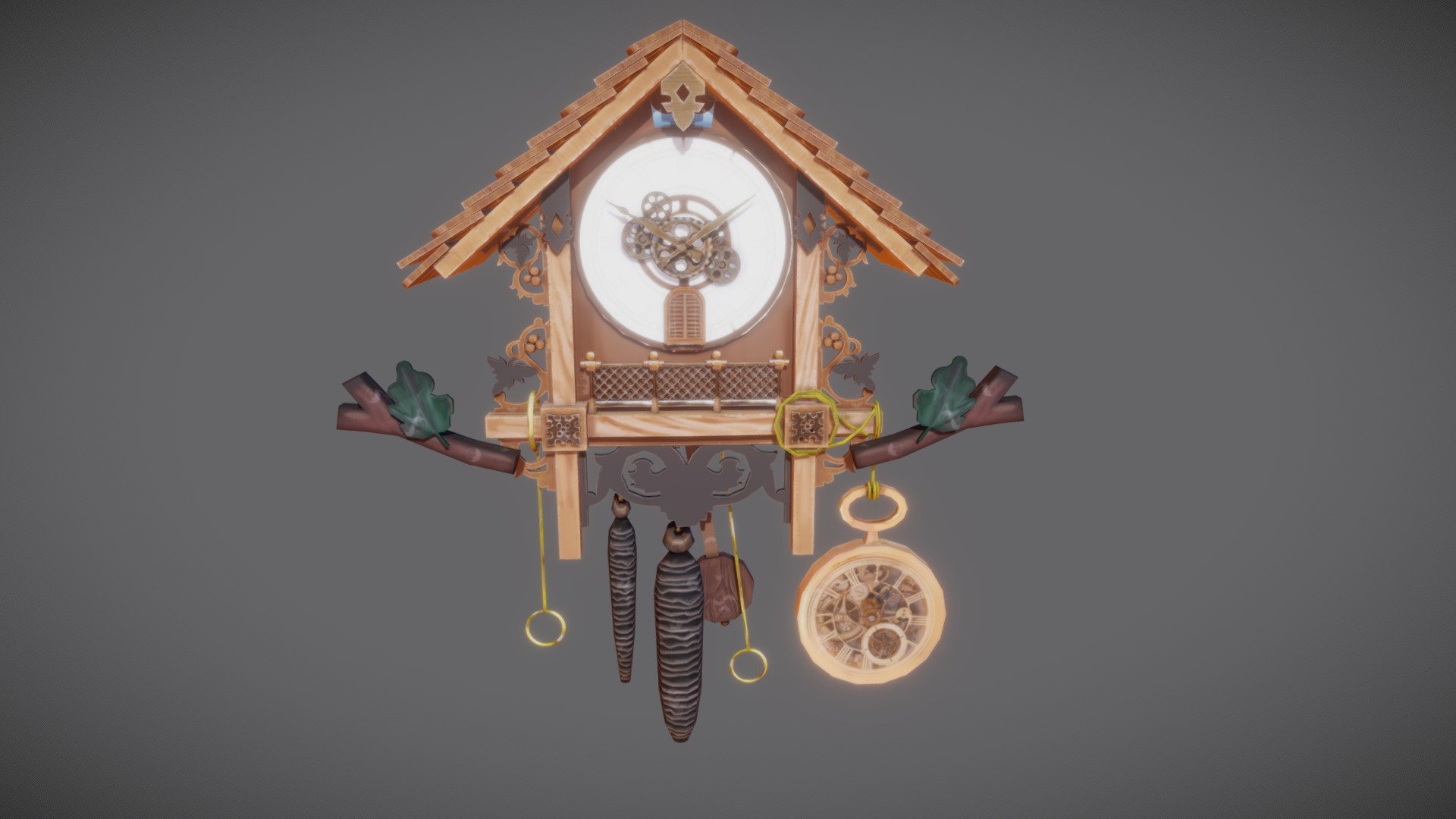 cuckoo clock - 3D model by Runteratroll (@elsodeu5) [f3c0f51] - Sketchfab