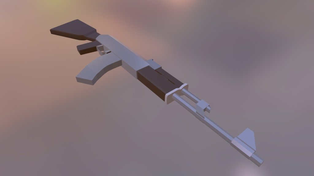 Ak 47 (low poly) - Download Free 3D model by m4ximum [f3c14e0] - Sketchfab
