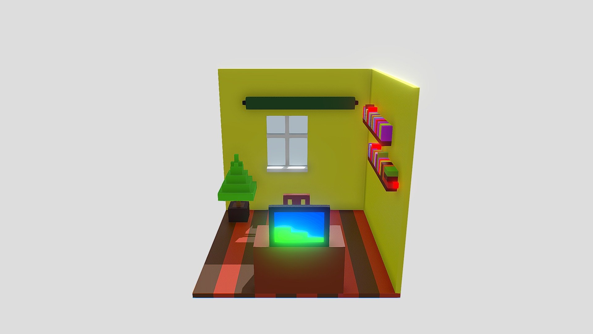 Gaming room - 3D model by g_a_mer [f3c1ab0] - Sketchfab