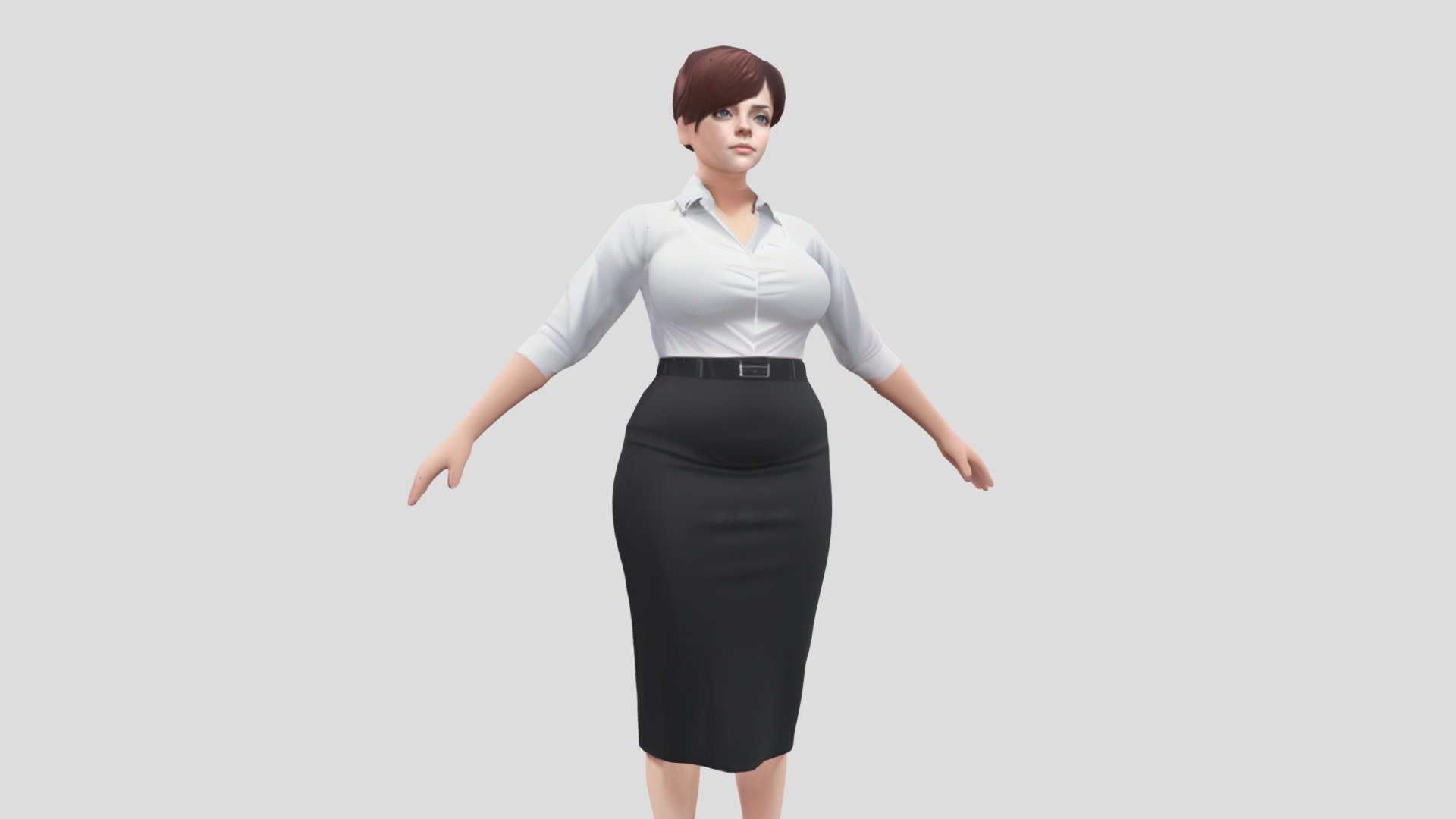 Curvy Female Business Woman Lowpoly - 3D model by brookewawn [f3c4fef ...