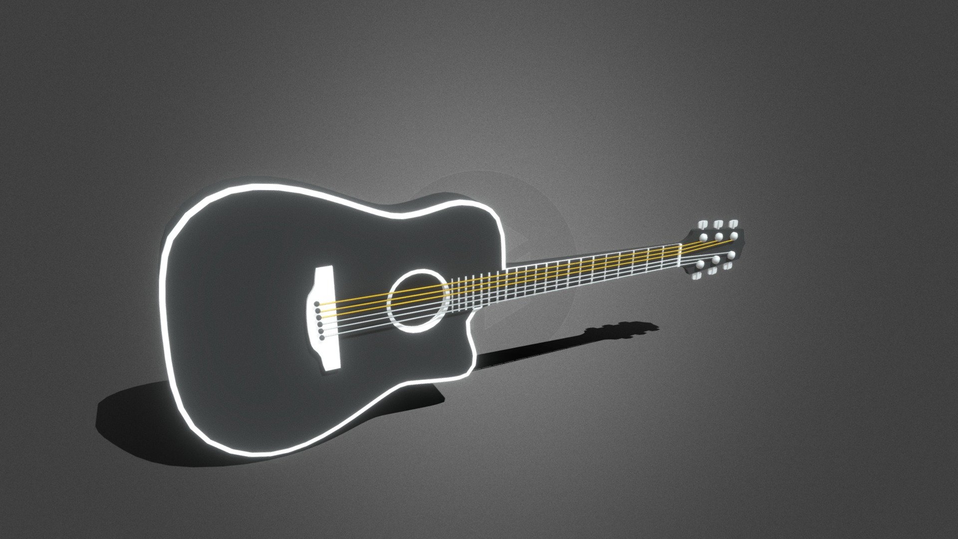Acoustic Guitar Black - Download Free 3D model by YieldingMist206 ...