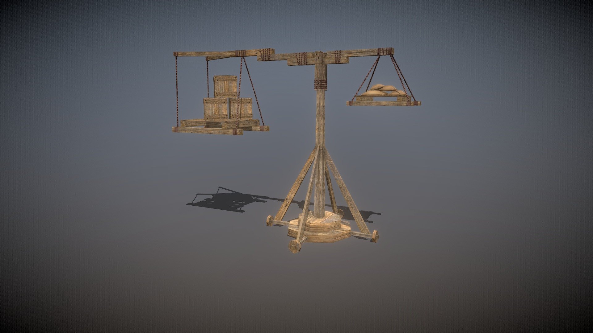 Old Wooden Crane - 3D model by OsamaDeep [f3ca3f8] - Sketchfab