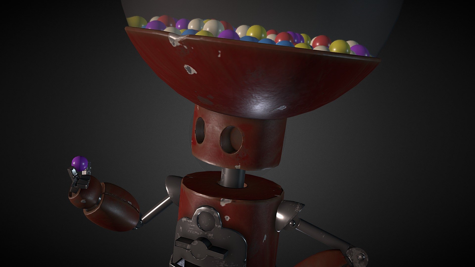 Gum-ball Robot - 3D model by Cassi_Rainy [f3cb2bd] - Sketchfab