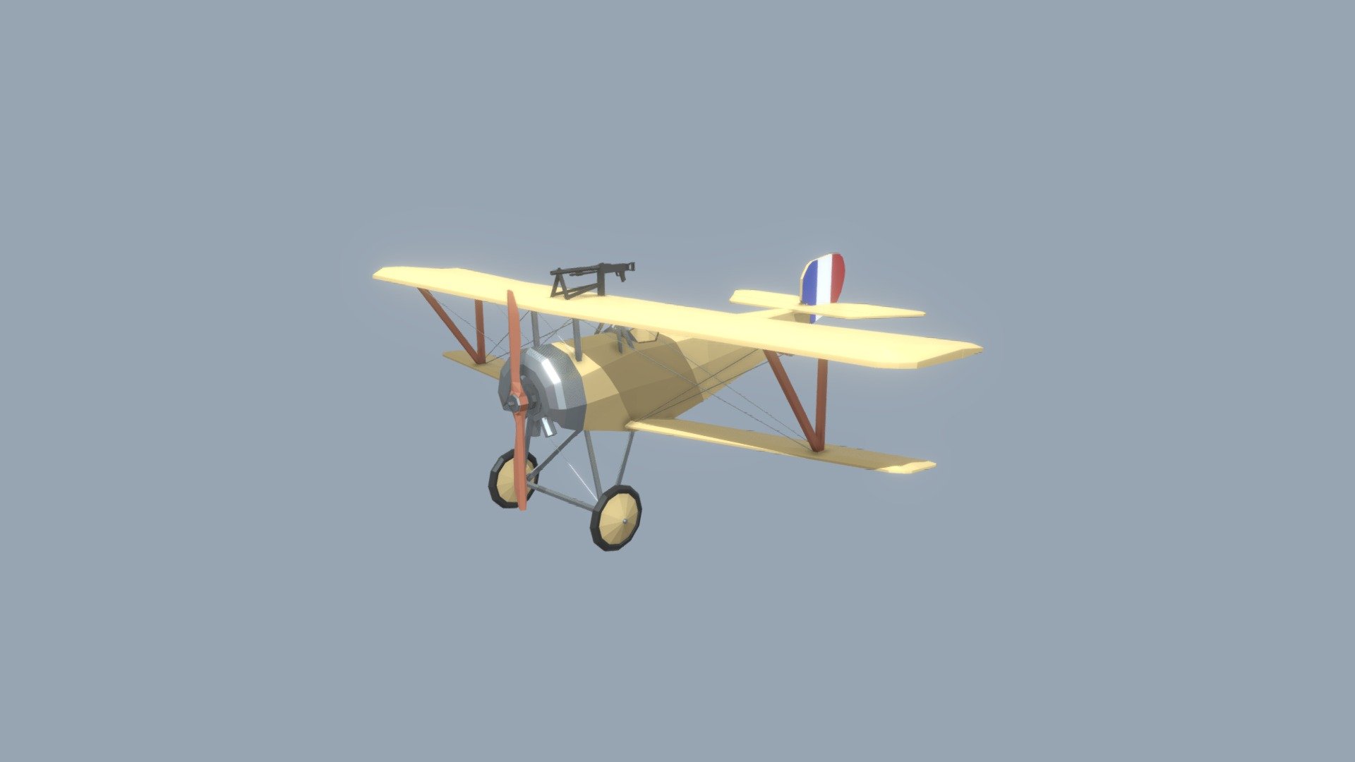 WWI Low Poly Aircraft Nieuport 11 "Bébé" - 3D model by zecheshirecat ...
