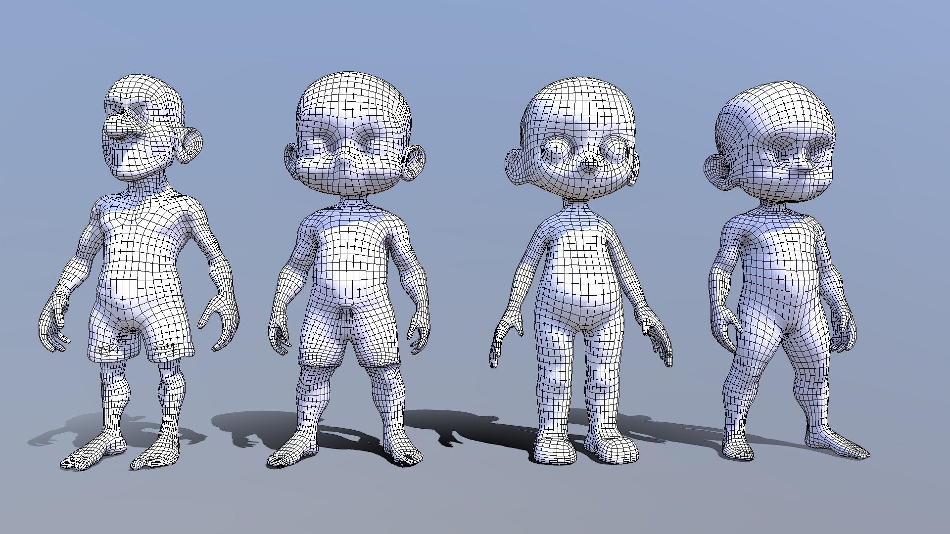 Bundle Males Stylized Basemeshes - 3D model by Daniel GoE (@Goee ...