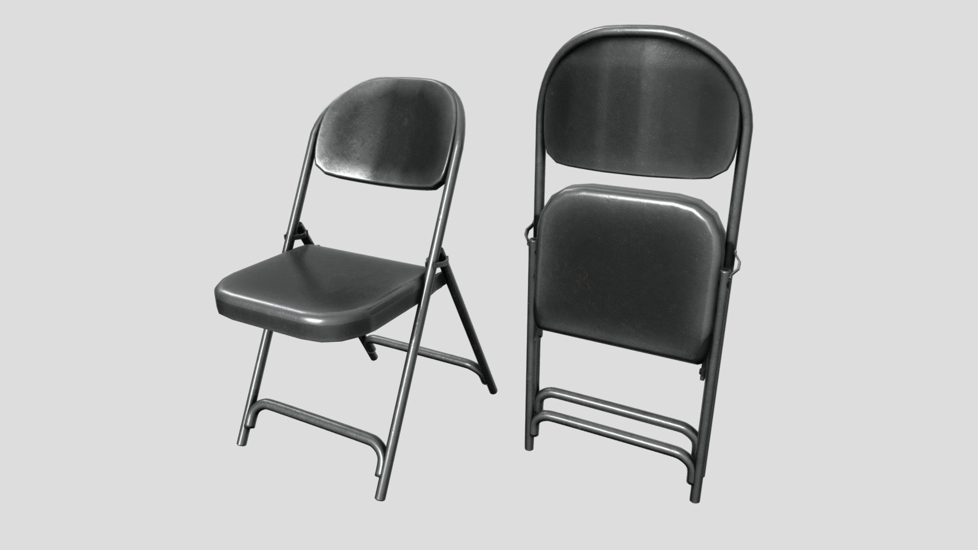 Old Metal Folding Chair - Download Free 3D model by CurlyFryWhy ...