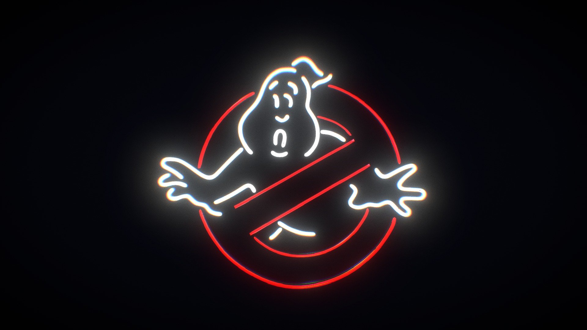 GhostBuster Neon Sign - 3D model by TyiasSaintvil [f3d9fdc] - Sketchfab