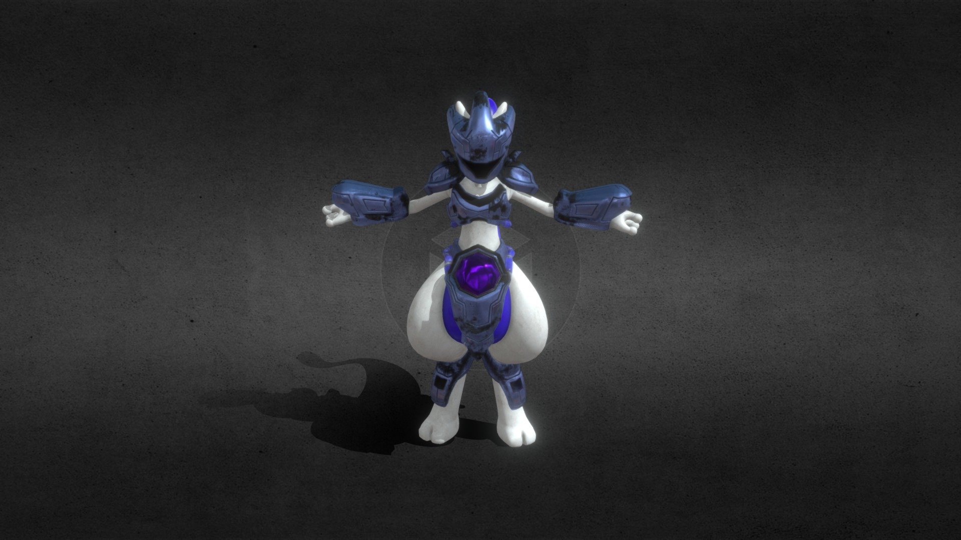Metal Mewtwoo - 3D model by Krlts [f3db4eb] - Sketchfab