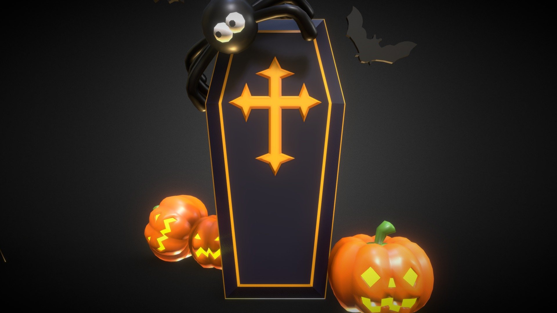 Halloween Low poly Pack Game Assets - Buy Royalty Free 3D model by ...