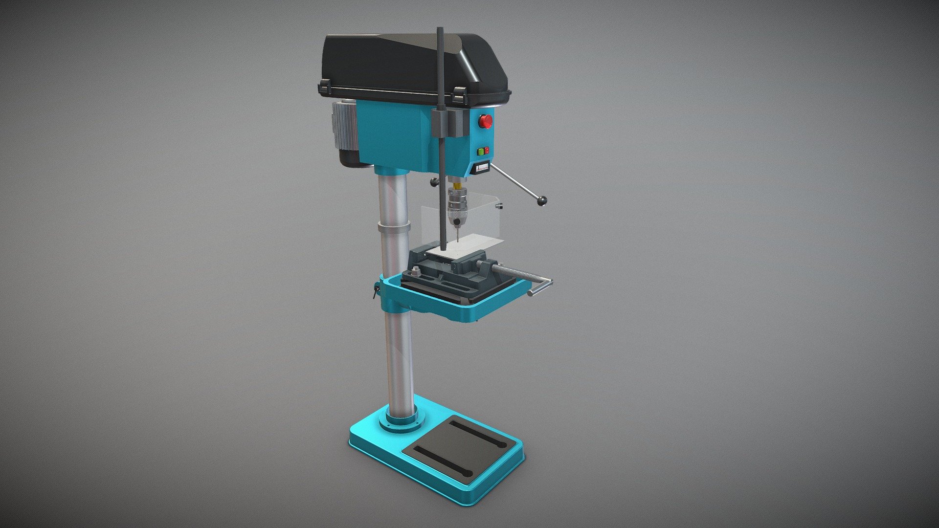 Boren in metaal met de kolomboormachine - 3D model by Stichting ...