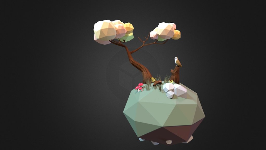 low poly tree island - 3D model by grant.abbitt [f3de9fe] - Sketchfab