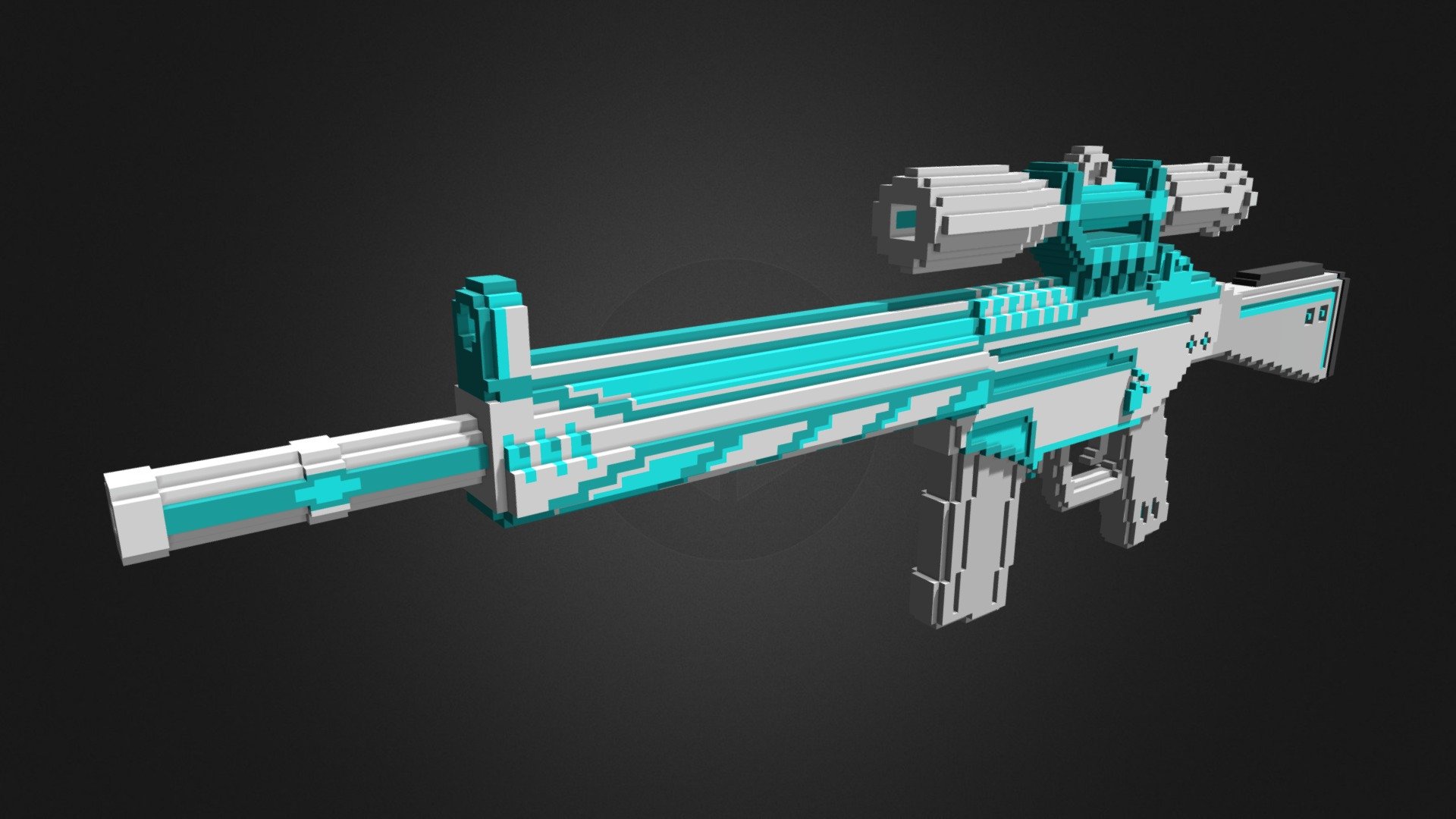 Voxel g3sg1 Code Red pap - 3D model by Chara_Dreemurr [f3e76e0] - Sketchfab