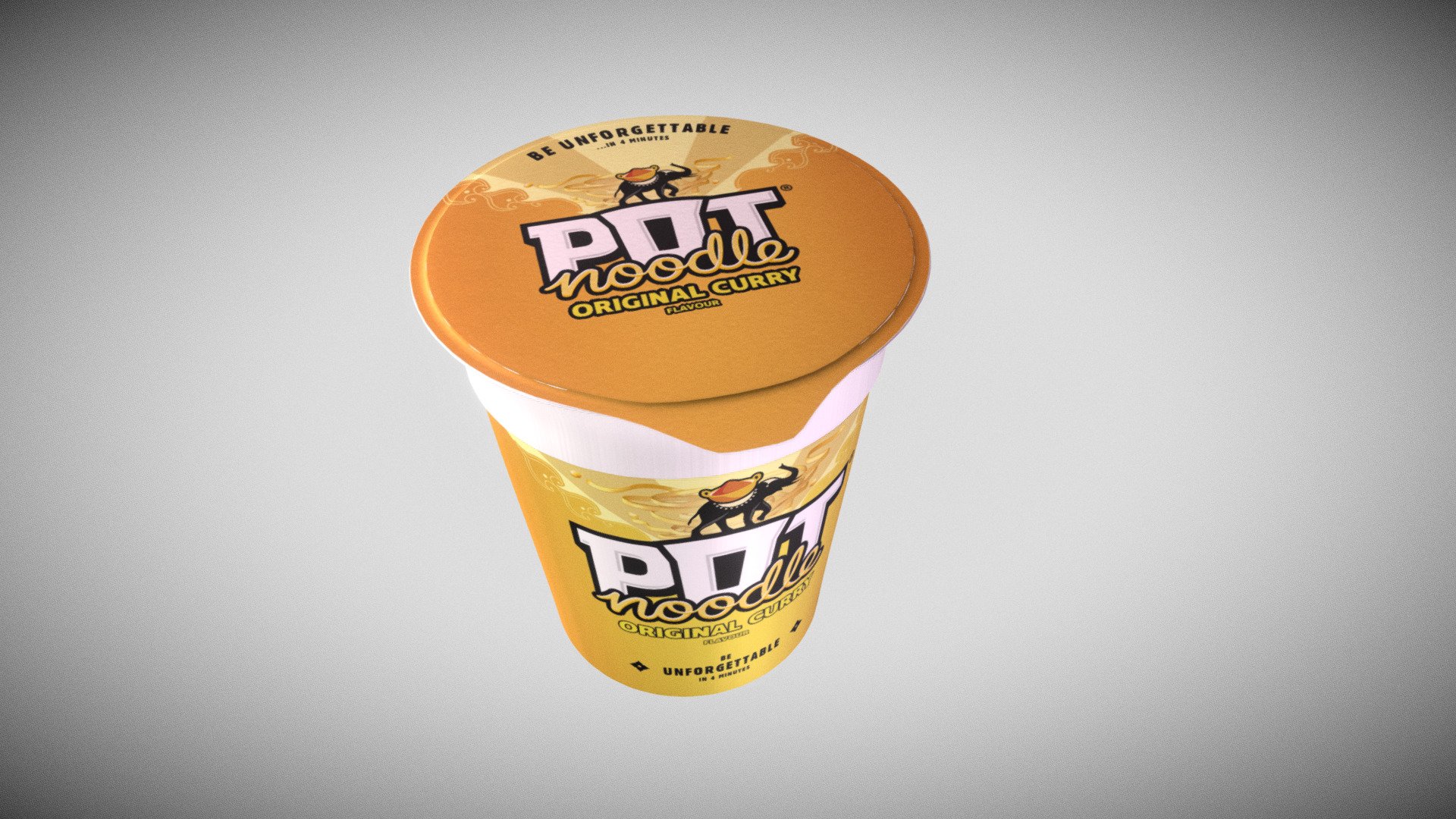 Original Curry Pot Noodle - Buy Royalty Free 3D model by Tenakin ...