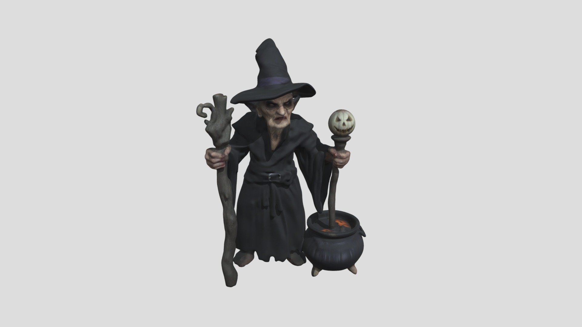 #Halloween# Mean old witch #Halloween# - 3D model by visualarts.2026 ...
