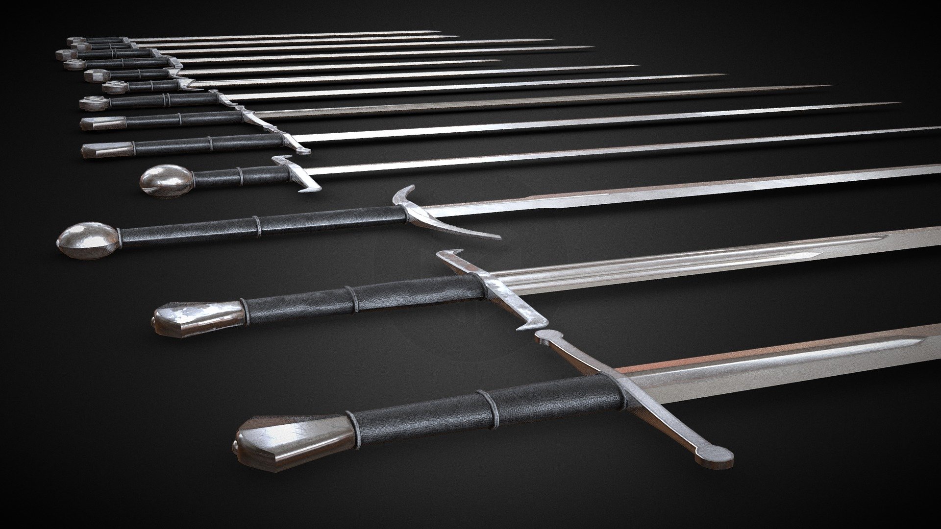 Medieval Sword pack 1.0 [Low-Poly / Game-Ready] - Download Free 3D model by INKXO [f3f7ead ...