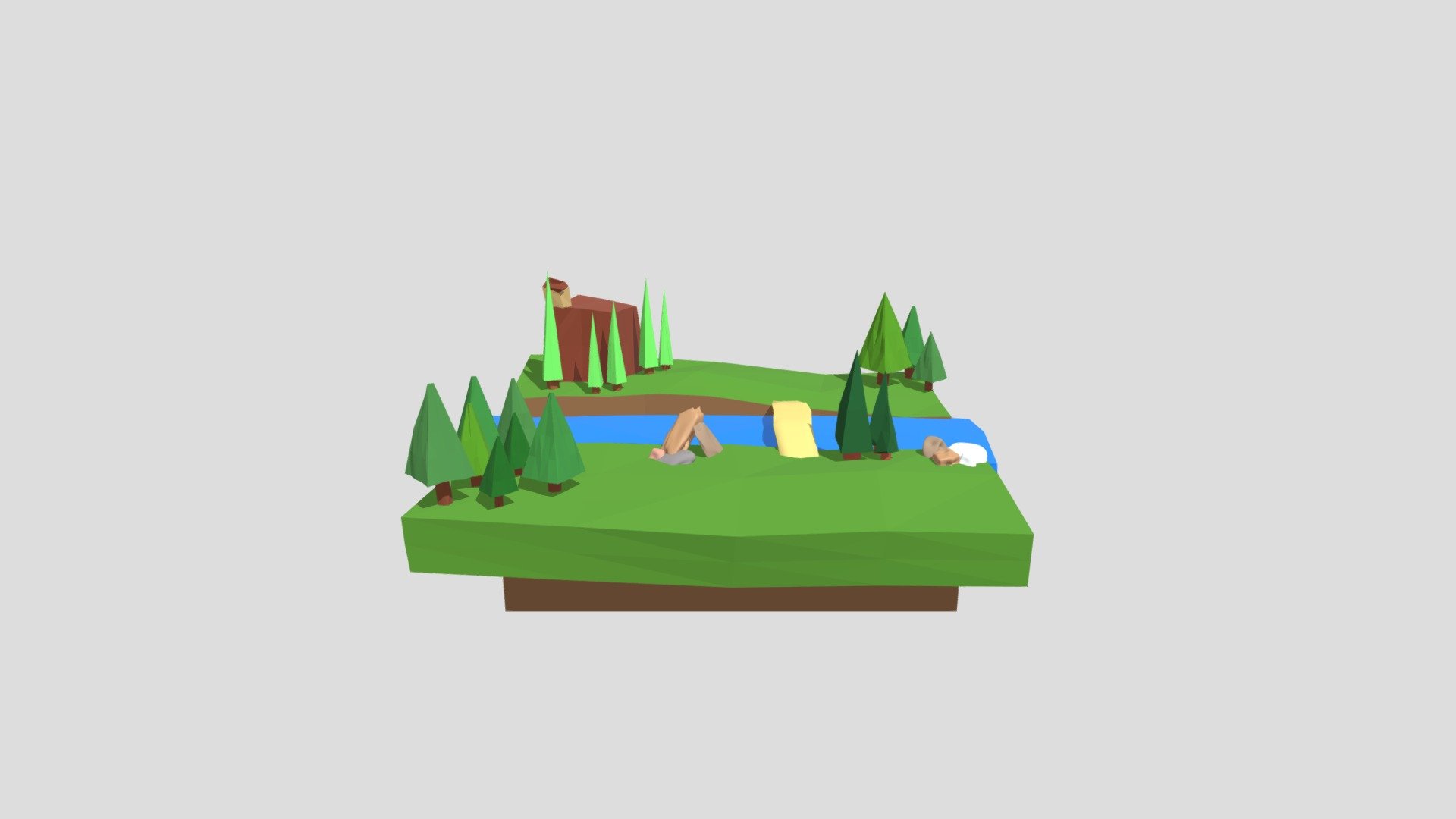 low polly world 2 - 3D model by GeorgeIddon [f3fd08d] - Sketchfab