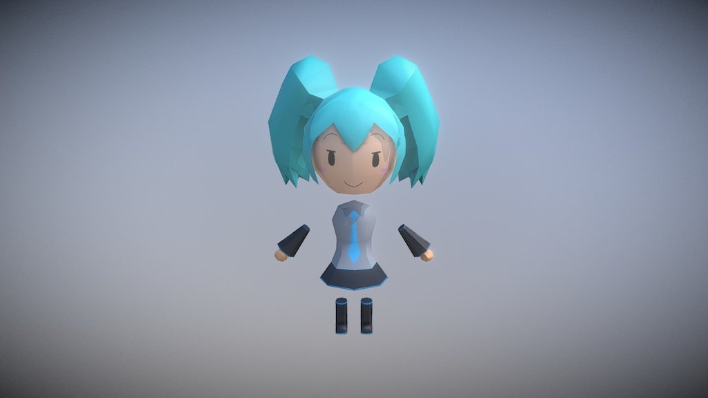 Chibi Hatsune Miku - 3D model by Fedi Chemi (@Fedi.Chemi) [f3fd2bd ...