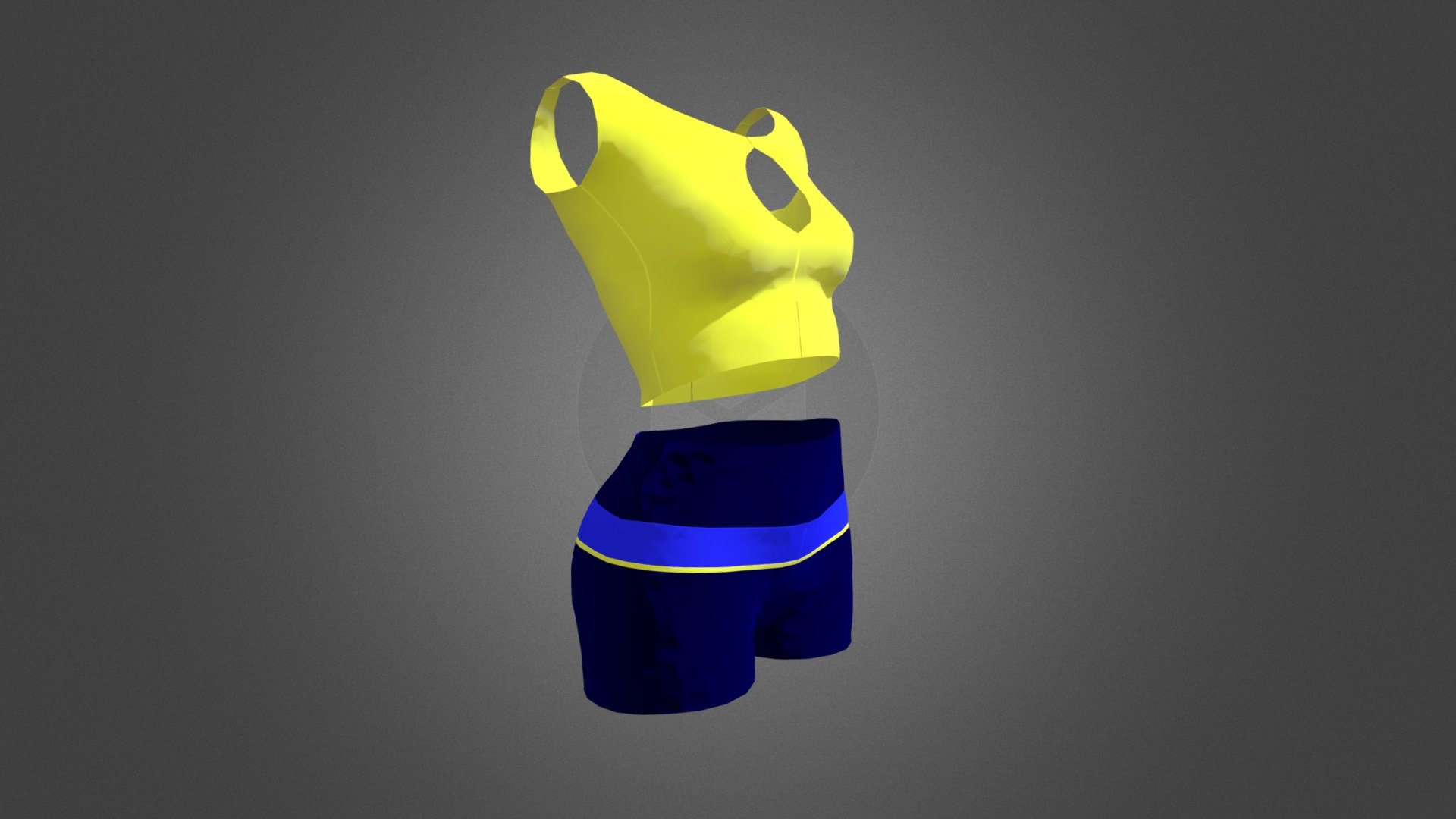 Yellow-Blue T-Shirt & shorts - Download Free 3D model by samsikua ...