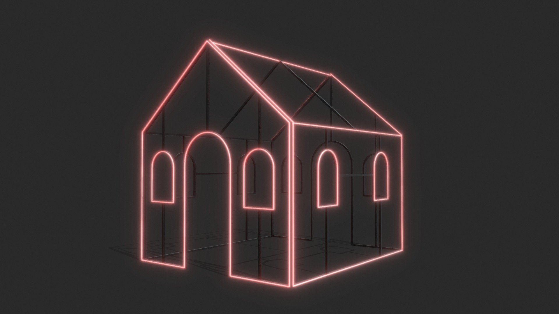 House Outline 1 - Buy Royalty Free 3D model by NEONPLEX [f3ffbda ...