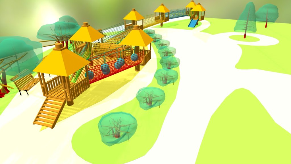 rope park Version 1 - 3D model by irynaeksaeva (@irinagurzhiy) [f400017 ...