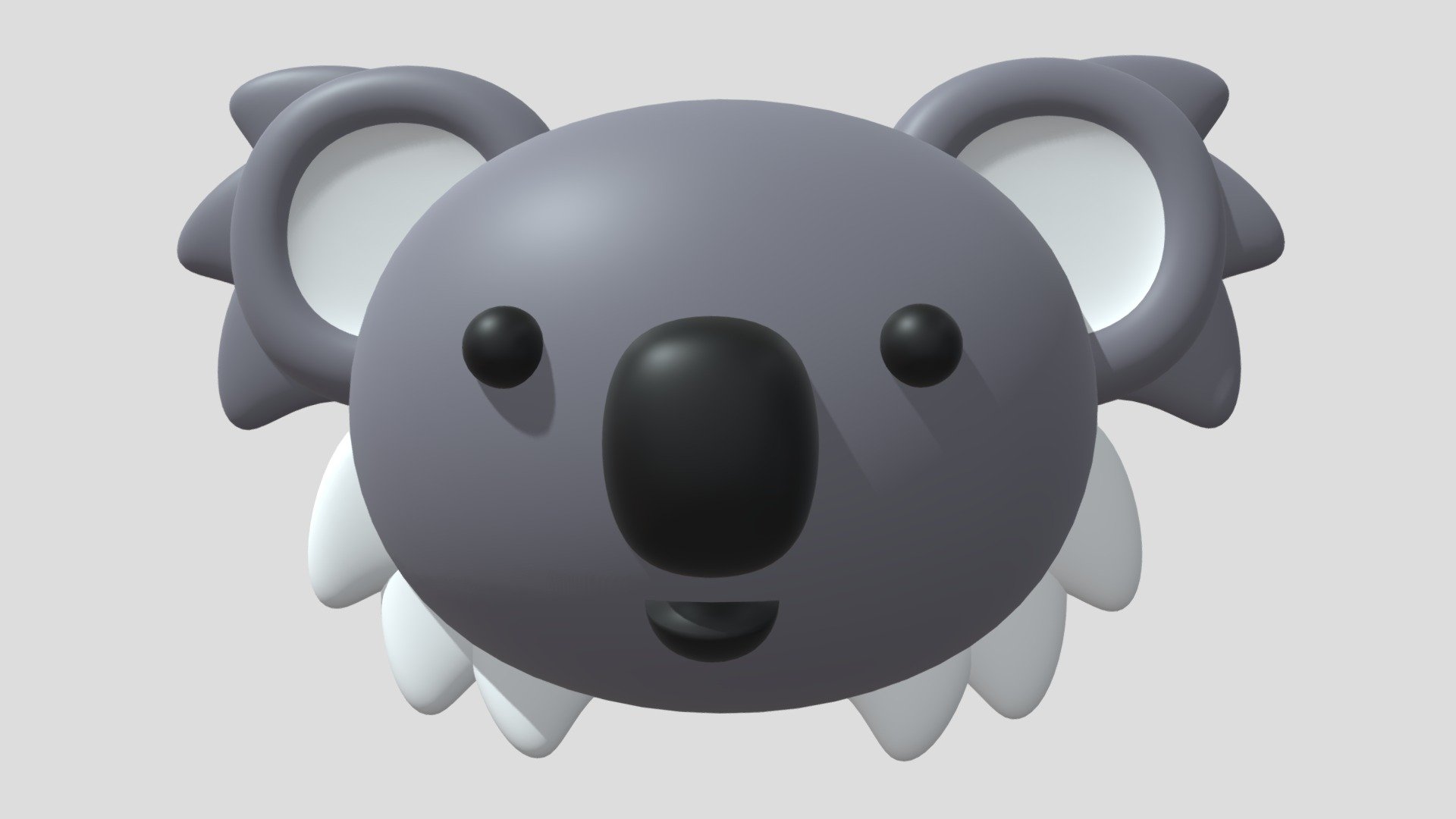 Cartoon Cute Koala Head - Buy Royalty Free 3D model by Philip Storm ...