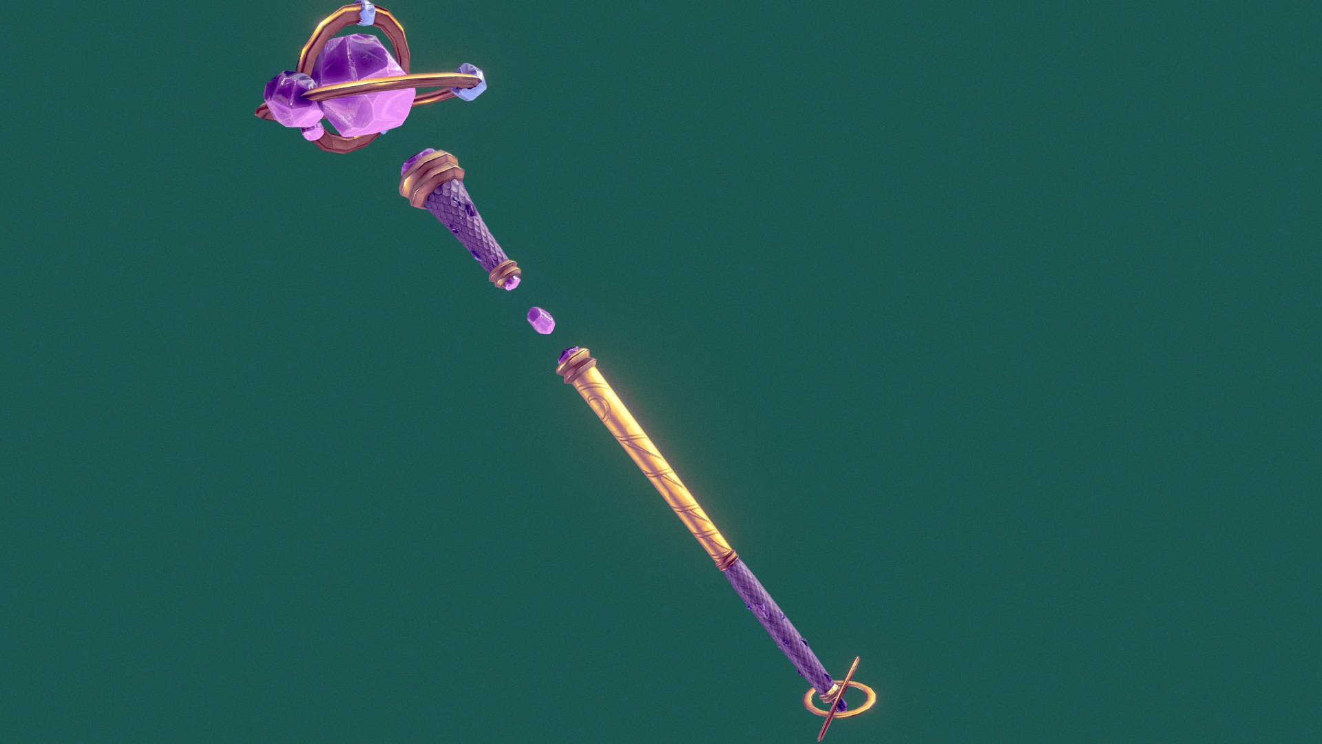 Amethyst Staff - 3D model by LaurenPendleton [f40720e] - Sketchfab