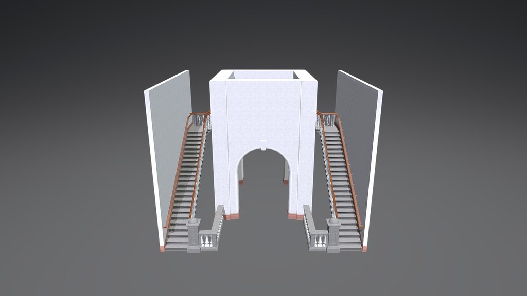HKU Main Building Staircase to 3/F - 3D model by wing7994 [f40c3f3 ...