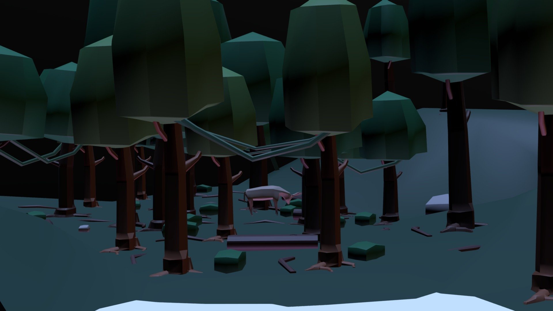 Night in the forest - Download Free 3D model by redcoffee [f40cbd5 ...