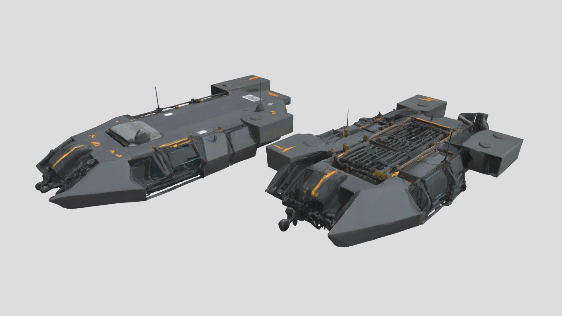 Spaceship Schematic - Download Free 3D model by 𝖟𝖙𝖗𝖟𝖙𝖗 (@ztrztr3) [f412e0c] - Sketchfab