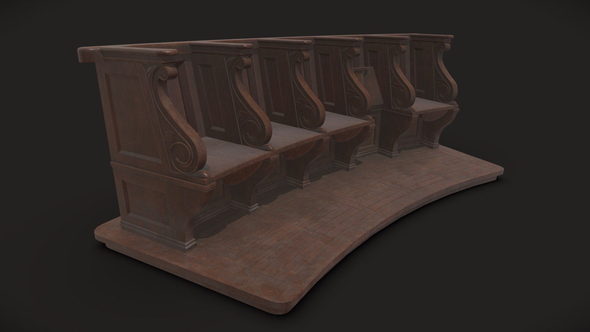 Church Bench - 3D model by Stanislav (@NoGods) [f41357d] - Sketchfab